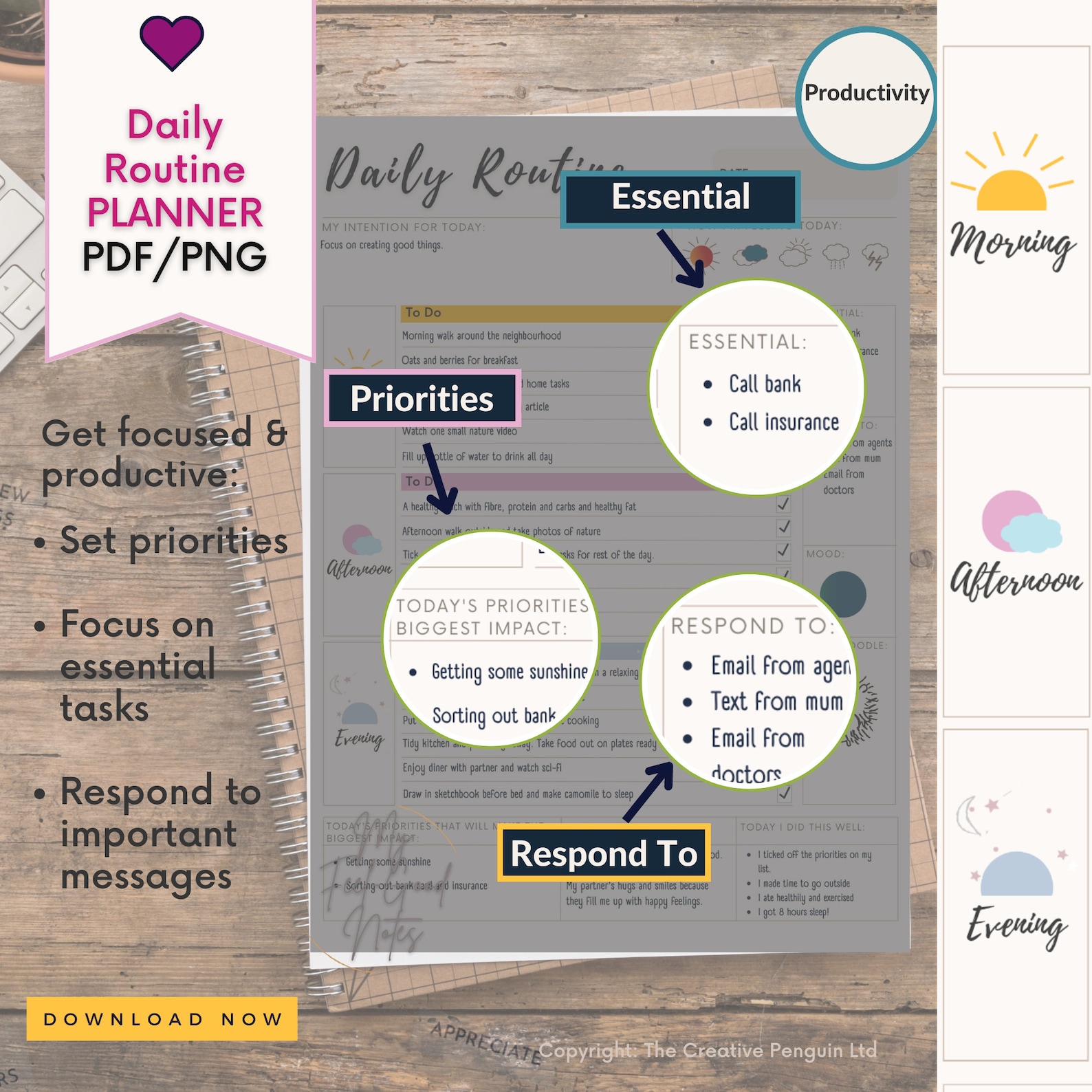 Daily Routine Checklist Adult Goodnotes | Daily Routine Planner PDF ...
