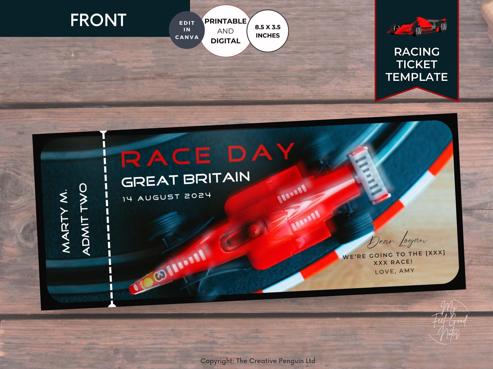 Race Car Tickets, Racing Template, Car Motor Racing, Gift Certificate ...