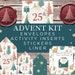 Advent Calendar Kit Printable DIY, Activities Cards, Christmas ...