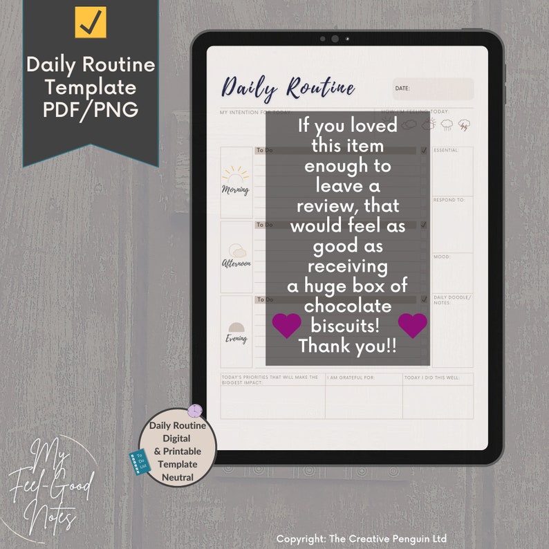 Daily Routine Checklist Adult Daily Routine Tracker A4 and Us Letter ...