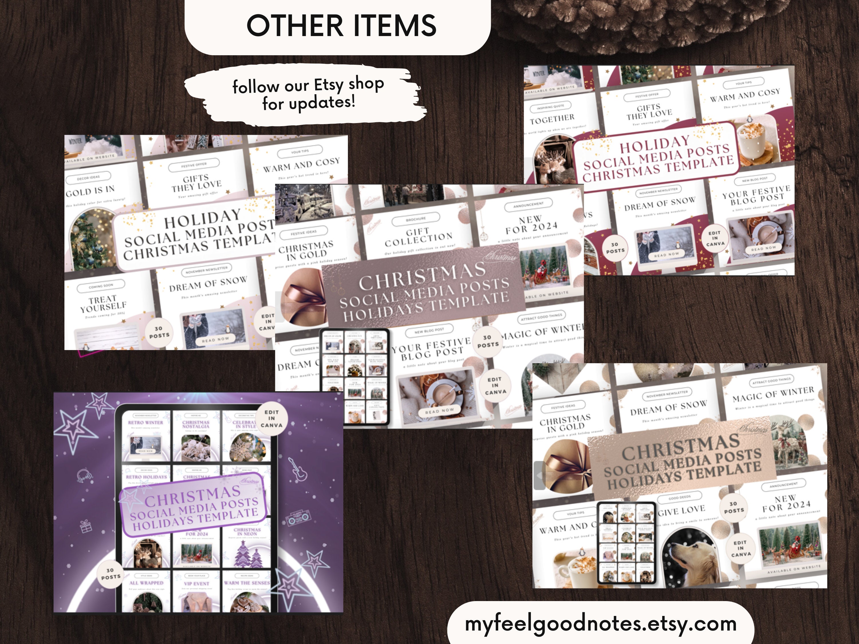 Christmas Social Media Post Canva Template, Holiday Engagement Booster ...