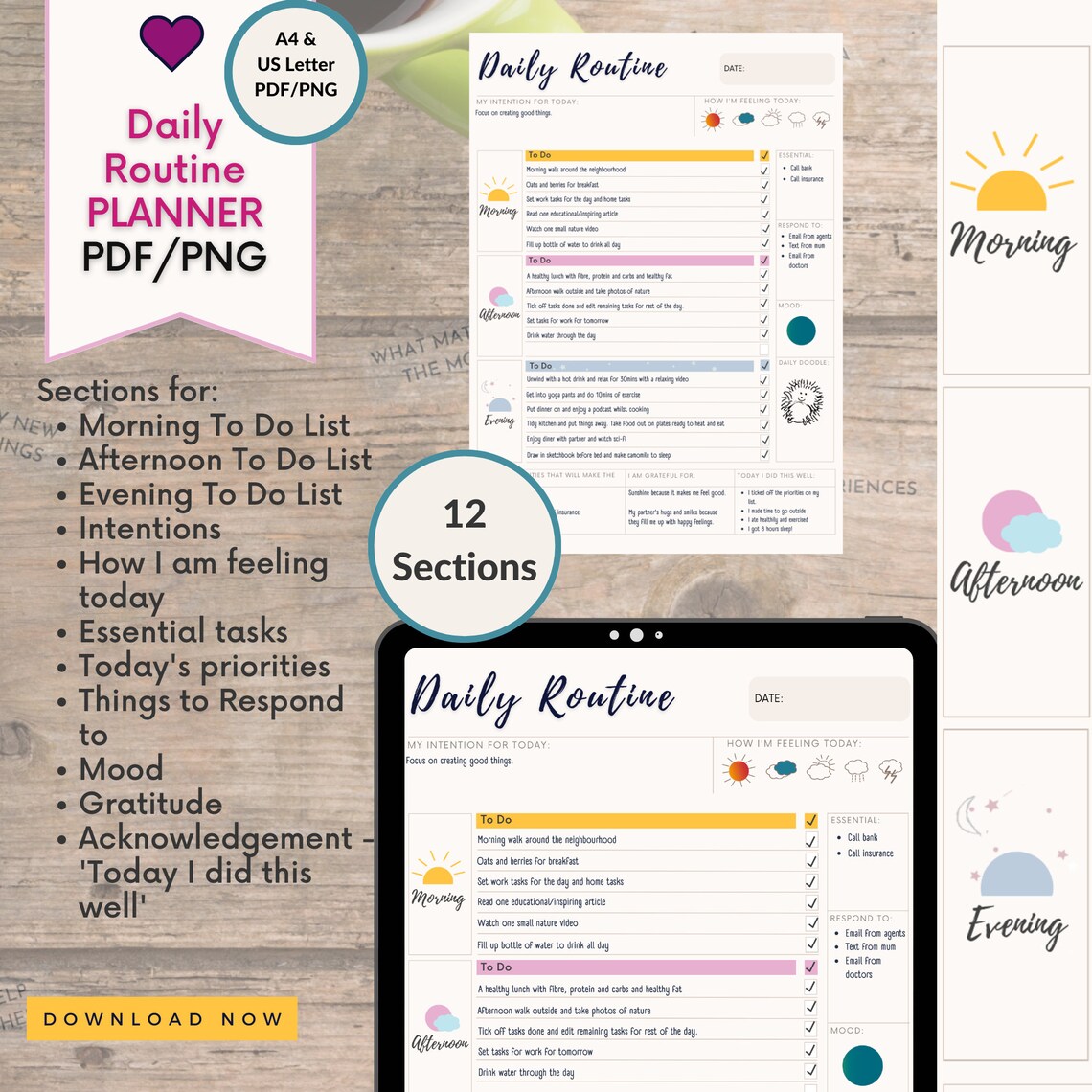Daily Routine Checklist Adult Goodnotes Daily Routine Planner PDF ...