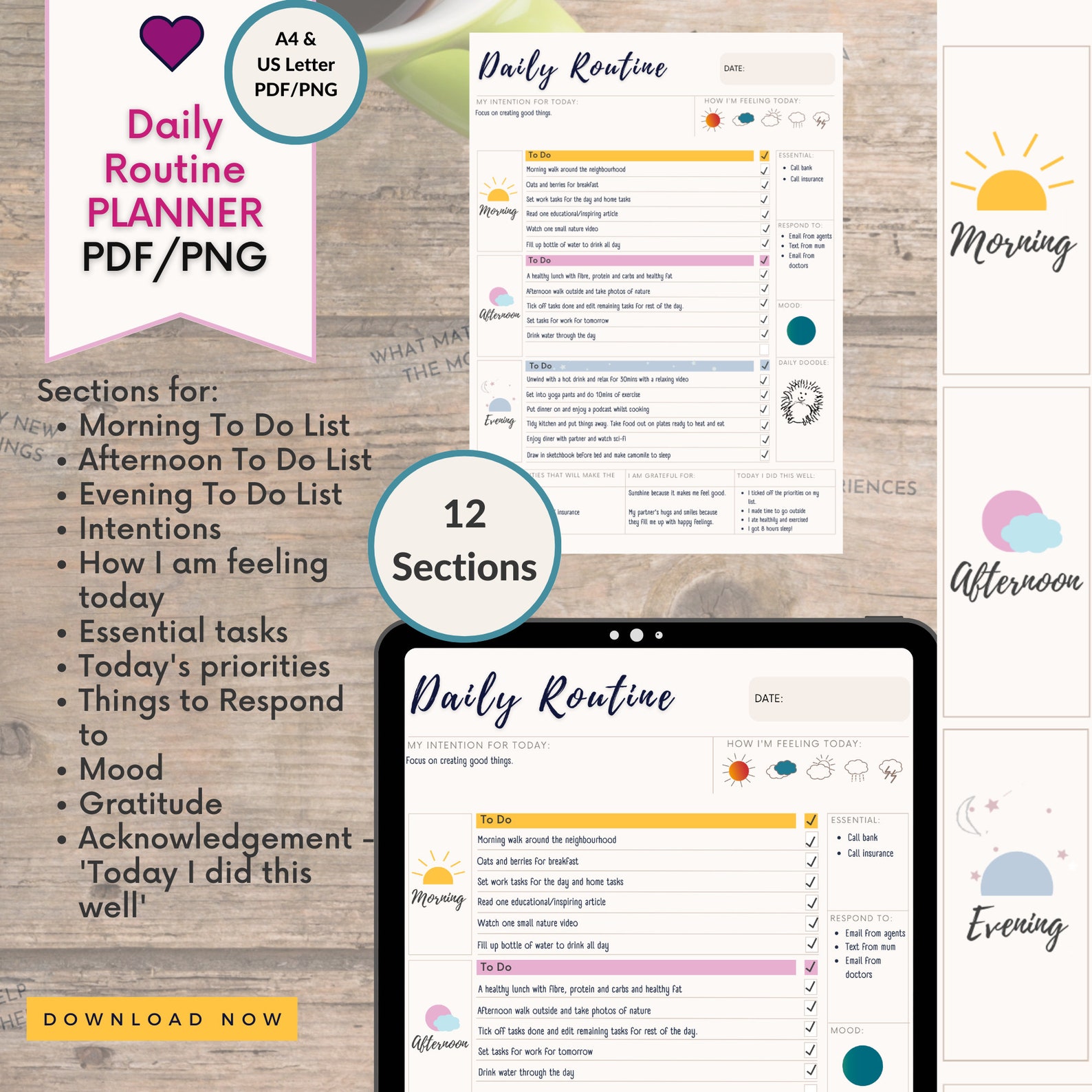 Daily Routine Checklist Adult Goodnotes Daily Routine Planner PDF ...