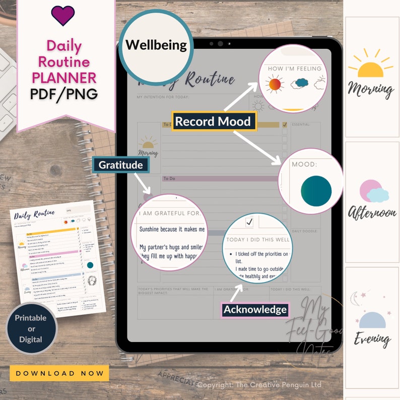 Daily Routine Checklist Adult Goodnotes Daily Routine Planner PDF ...