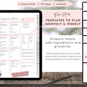 Digital Meal Planner and Recipe Book Goodnotes, Hyperlinked Meal Prep ...