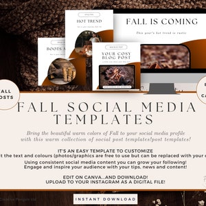 Social Media Posts for Fall, Shoes Color Autumn Social Media Content ...