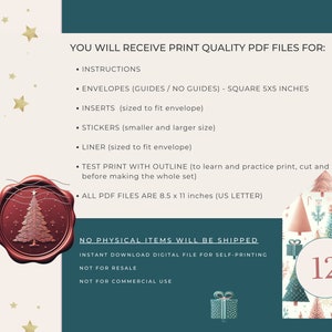 Advent Calendar Kit Printable DIY, Activities Cards, Christmas ...