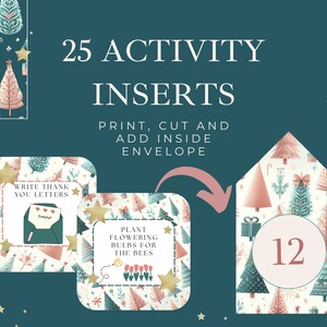 Advent Calendar Kit Printable DIY, Activities Cards, Christmas ...
