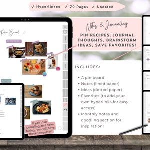 Digital Meal Planner and Recipe Book Goodnotes, Hyperlinked Meal Prep ...