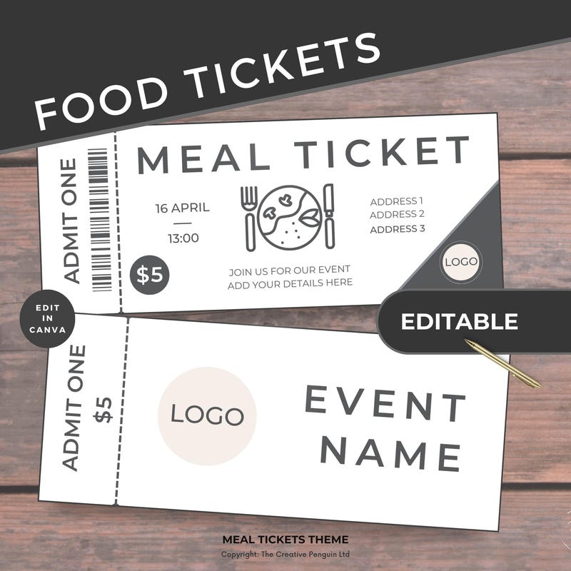 Printable Meal Cards - Etsy