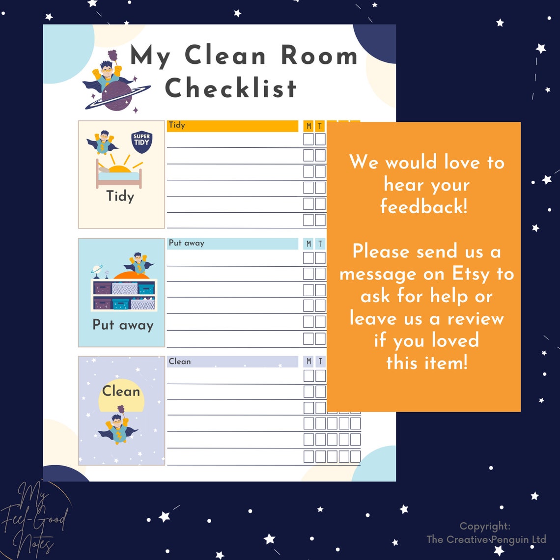 Cleaning Checklist Boy Room Family Chore Chart for Kids Pictures Pdf ...
