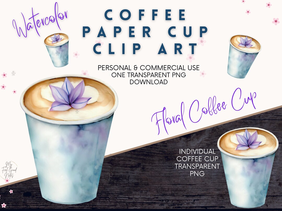 To Go Coffee Cup Clipart, Take Away Cup, Coffee Bar Decor, Instant ...