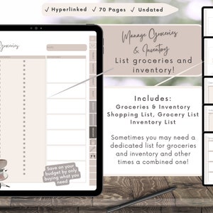 Digital Meal Planner and Recipe Book, Meal Prep, Goodnotes Food Journal ...