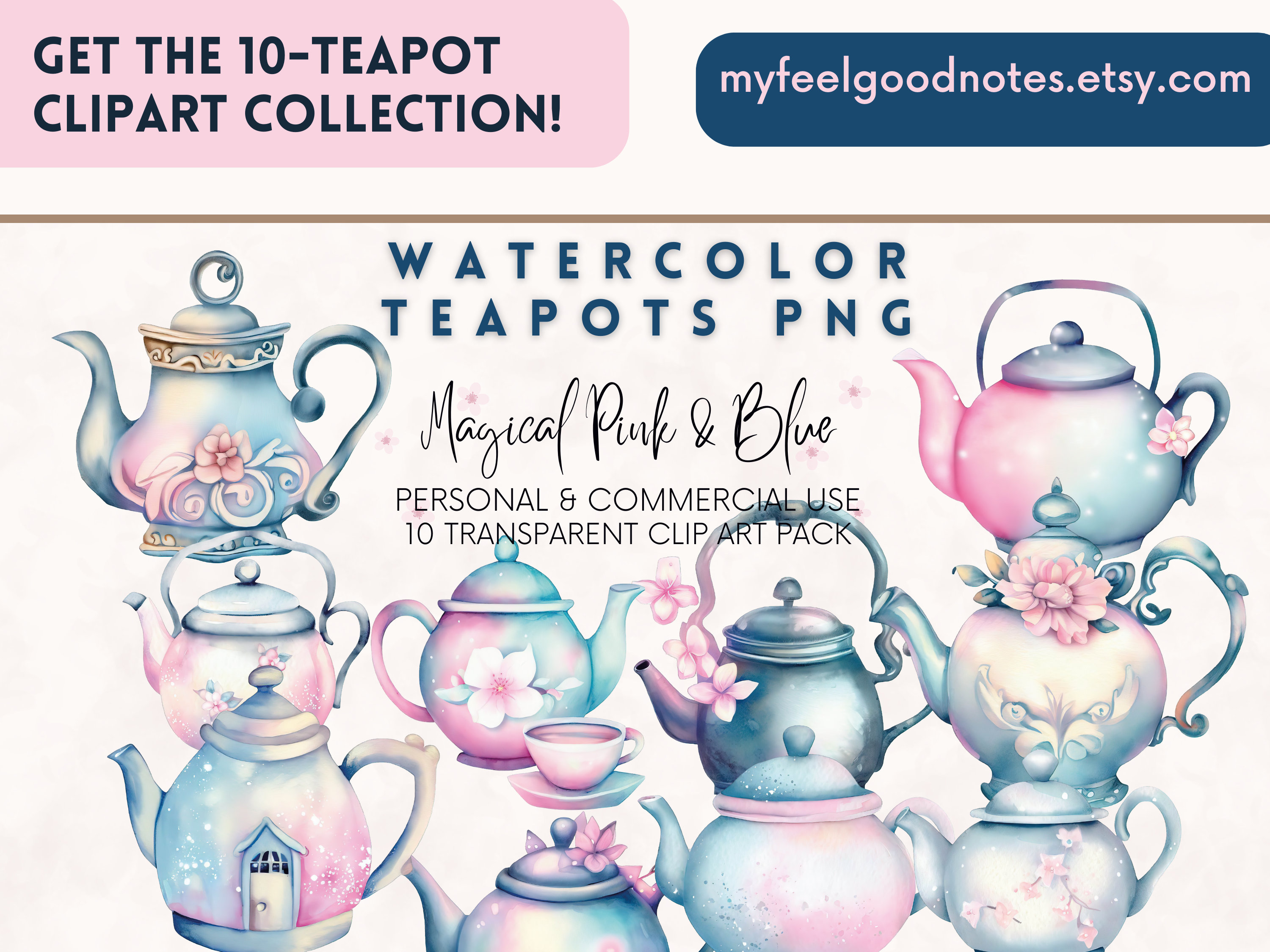 Watercolor PNG Teapot, Tea Time Clipart, Tea Cup Art, Tea Party, Pastel ...