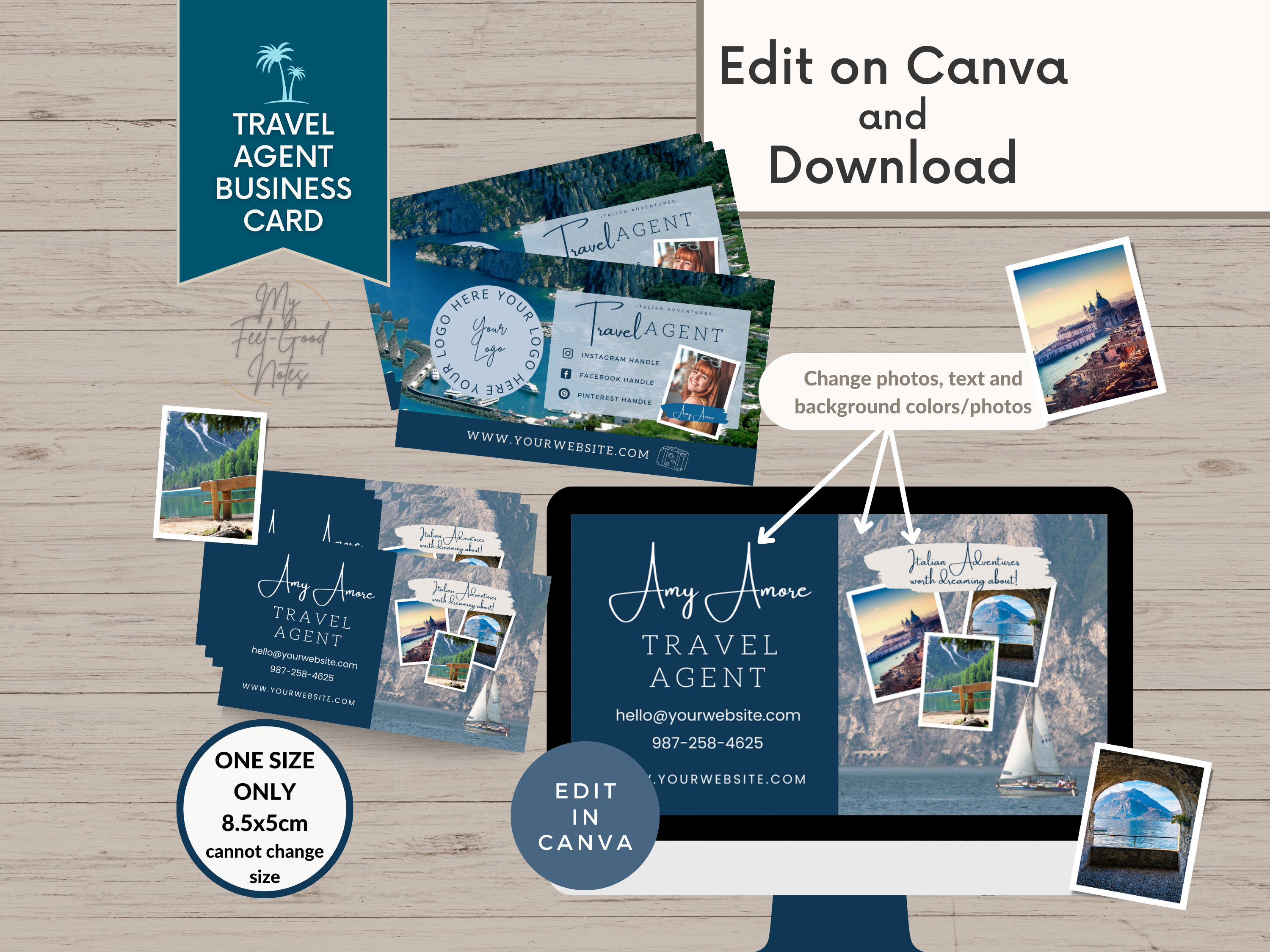 Travel Agent Business Cards Template | Vacation Flyer | Canva Template ...