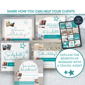 Travel Agent Social Media Posts Template, Blogger Content, Agency ...