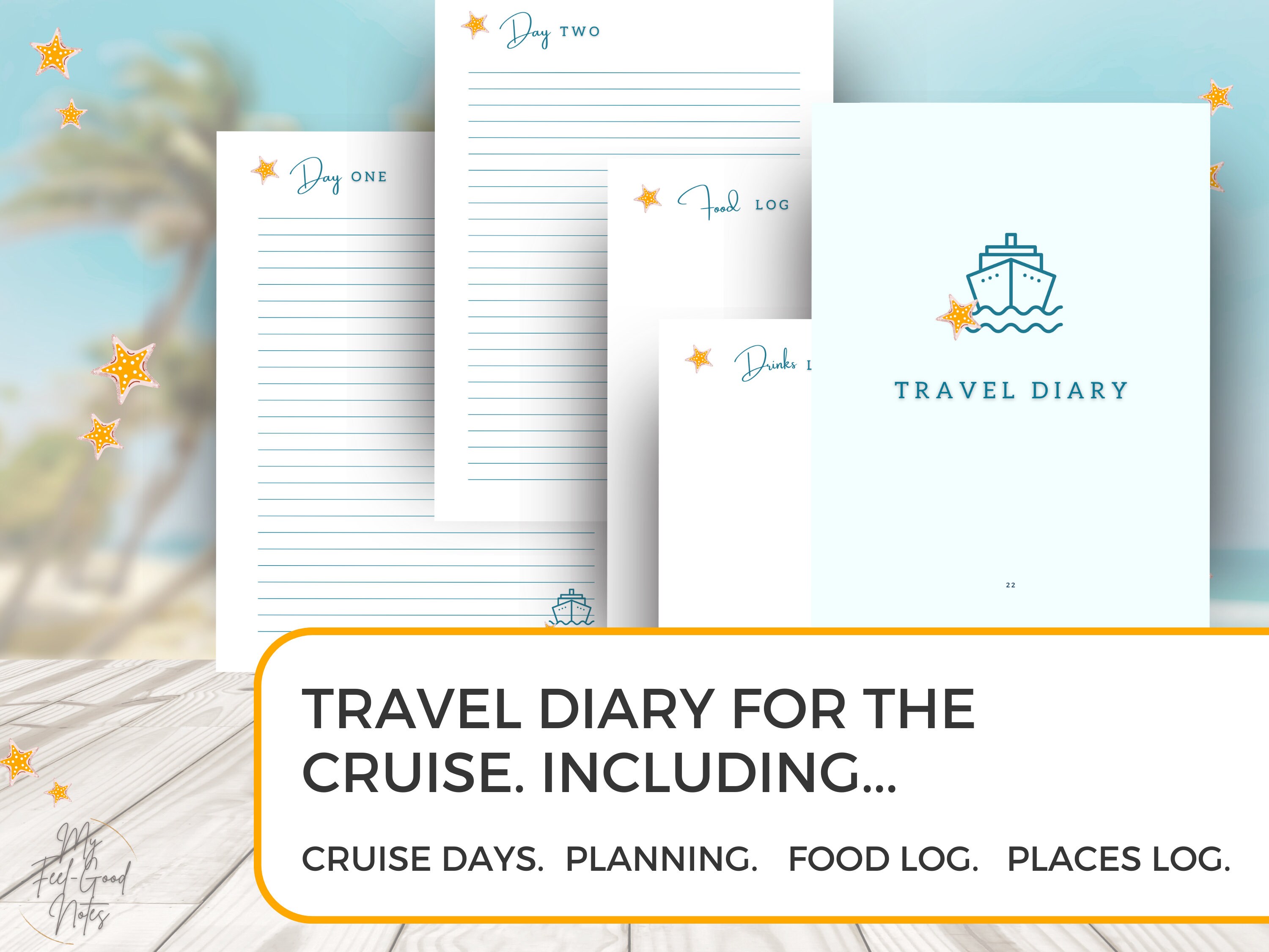Travel Itinerary Cruise Template, Planner Printable PDF, Editable Canva ...