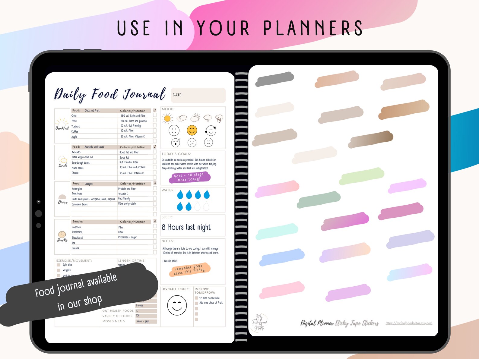 Digital Stickers Note Taking Goodnotes | Sticky Notes Planner Stickers ...