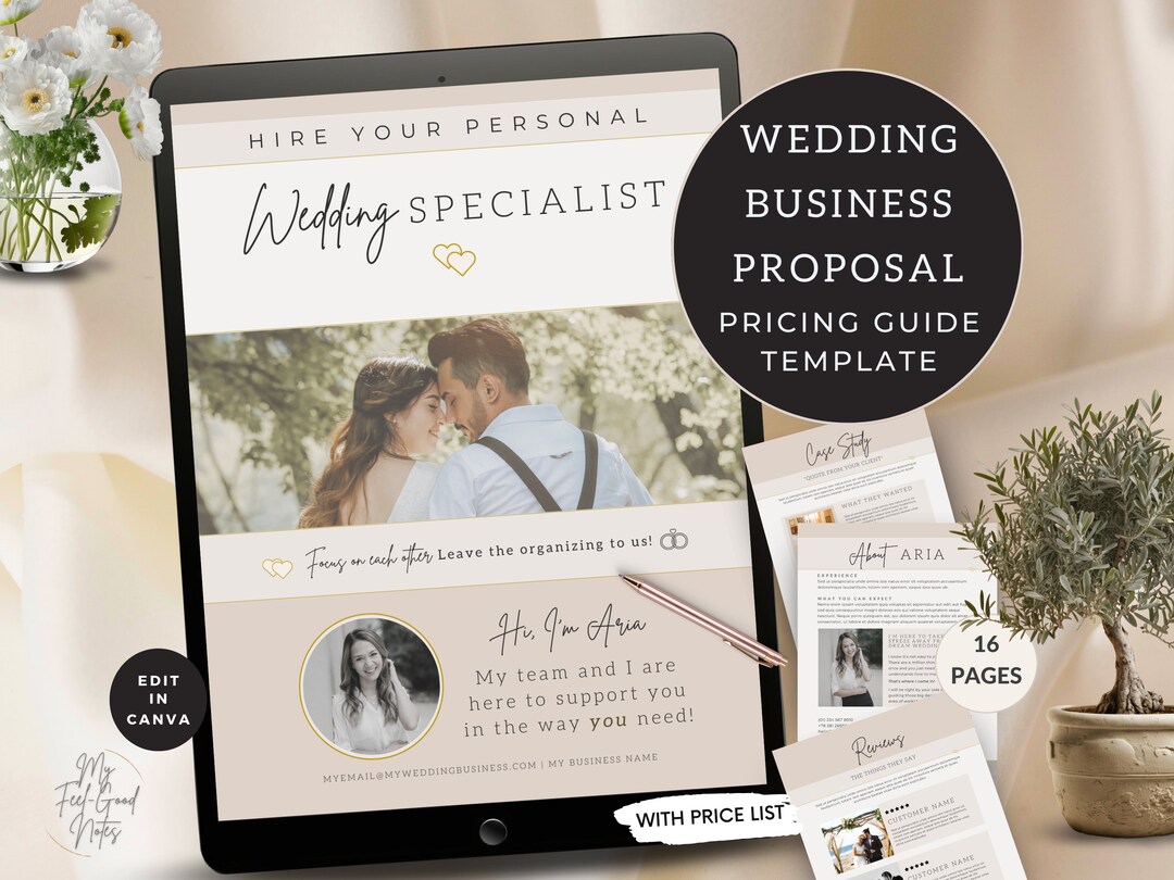 Wedding Business Proposal Marketing Pricing Guide Canva Wedding