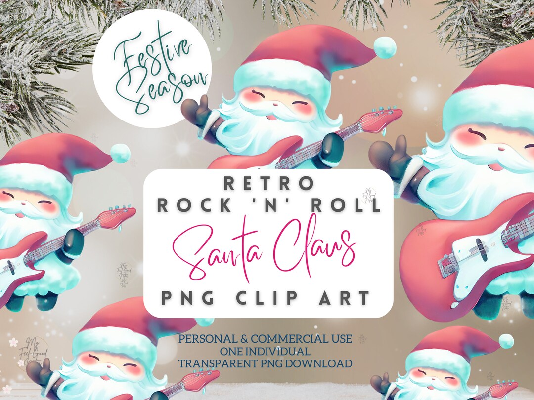Retro Santa Christmas PNG Clipart, Secret Gifts, Groovy Christmas ...