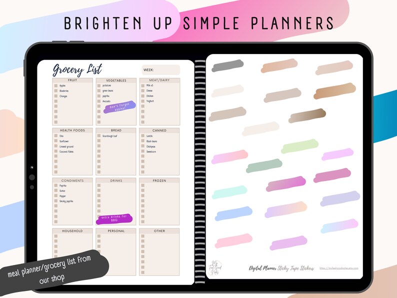 Digital Stickers Note Taking Goodnotes Sticky Notes Planner - Etsy