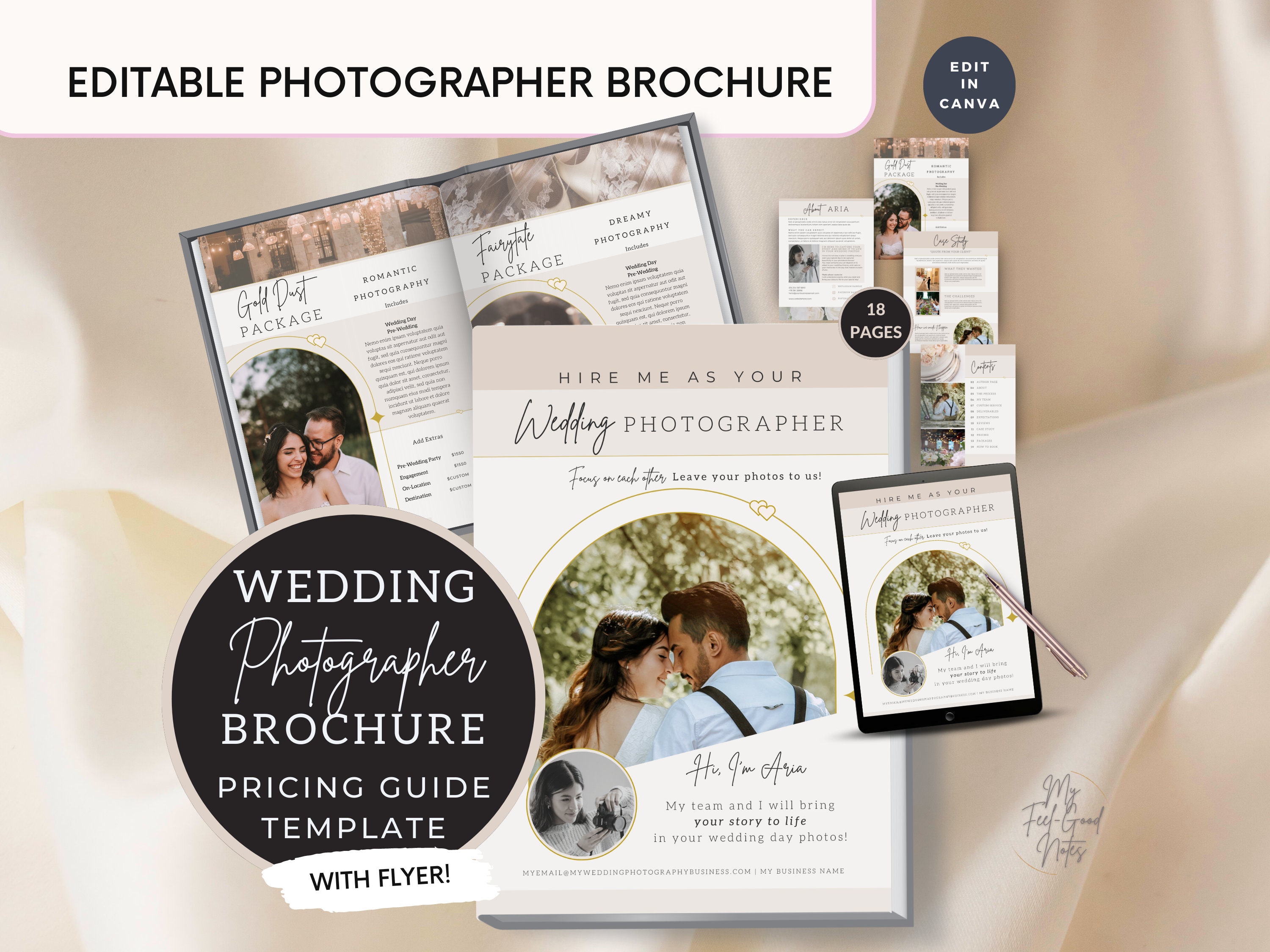 Wedding Photographer Brochure Template, Photography Pricing Guide ...