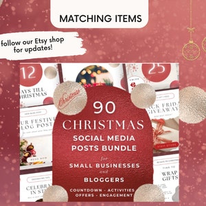 Christmas Social Media Posts for Business, Holiday Stories Editable ...