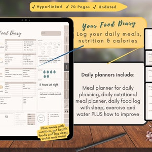 Digital Meal Planner and Recipe Book, Meal Prep, Goodnotes Food Journal ...