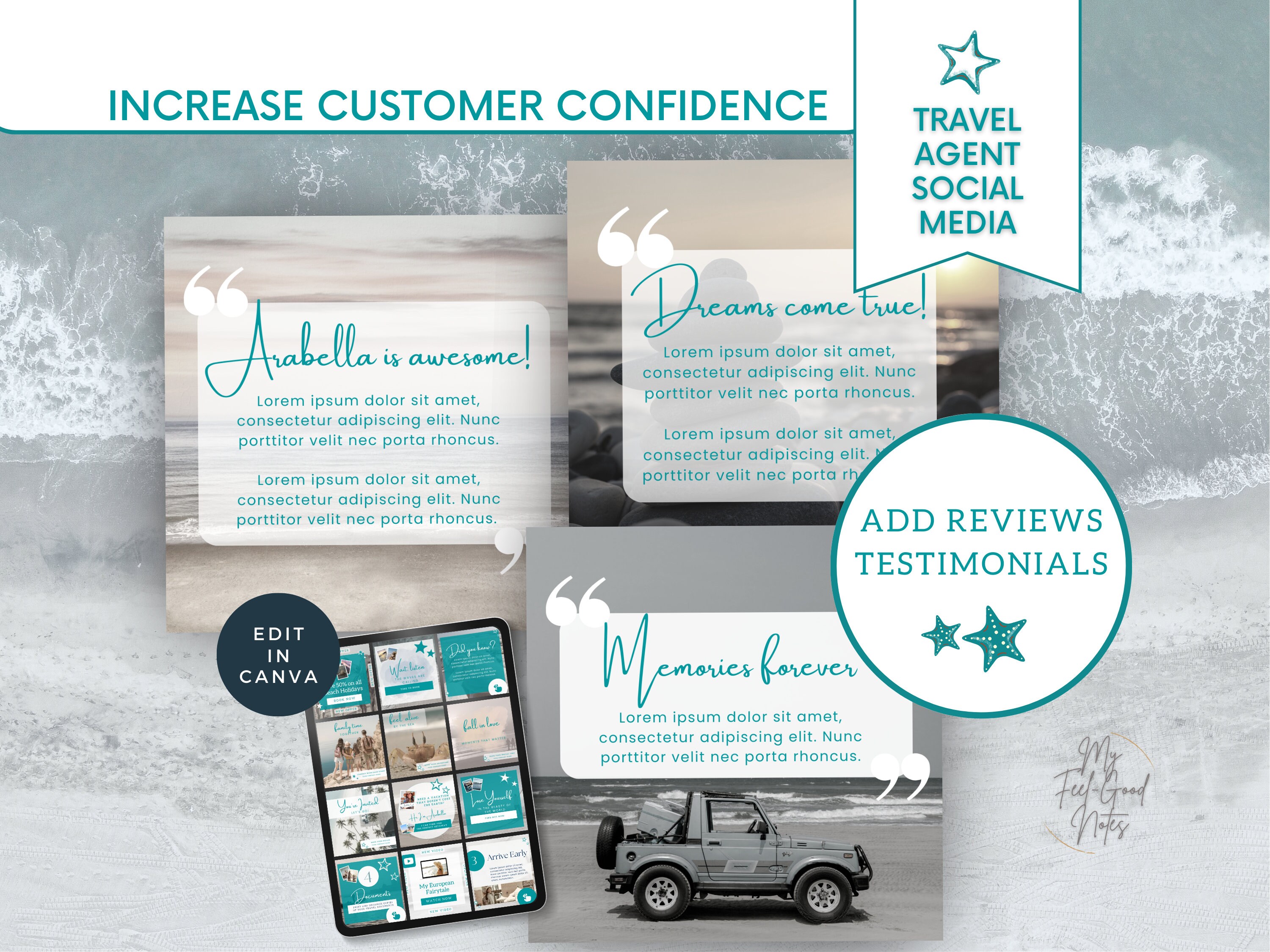 Travel Agent Social Media Posts Template, Blogger Content, Agency ...