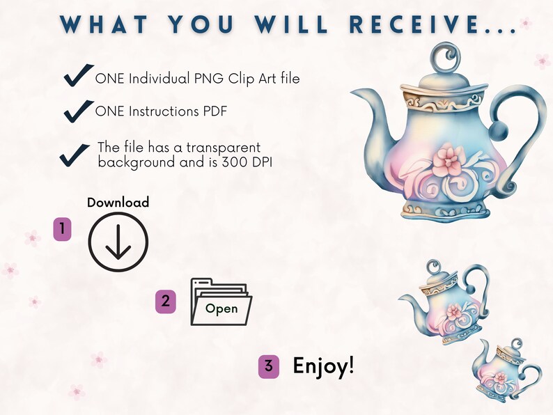 Watercolor PNG Teapot, Tea Time Clipart, Vintage Decorative, Tea Party ...