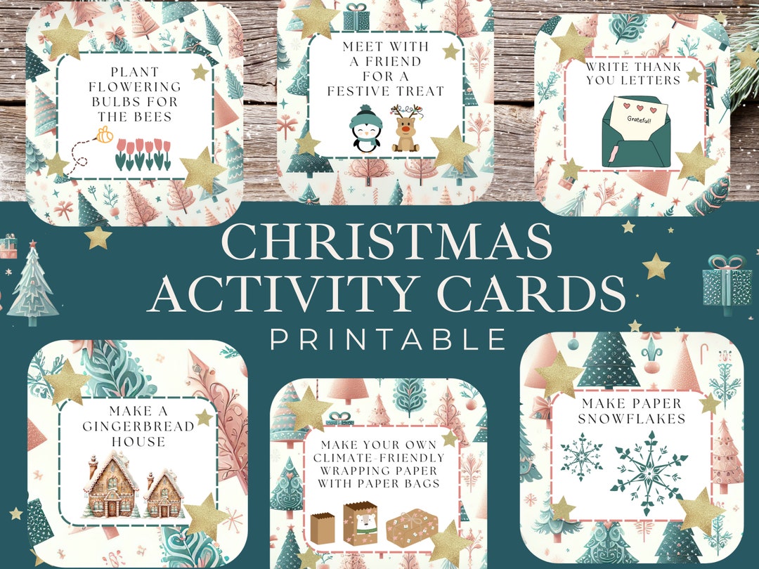 Printable Advent Activity Cards, Christmas DIY Calendar Activities ...