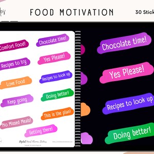 Meal Planner Digital Sticker, Goodnotes Food Journal, Recipe Book Note ...