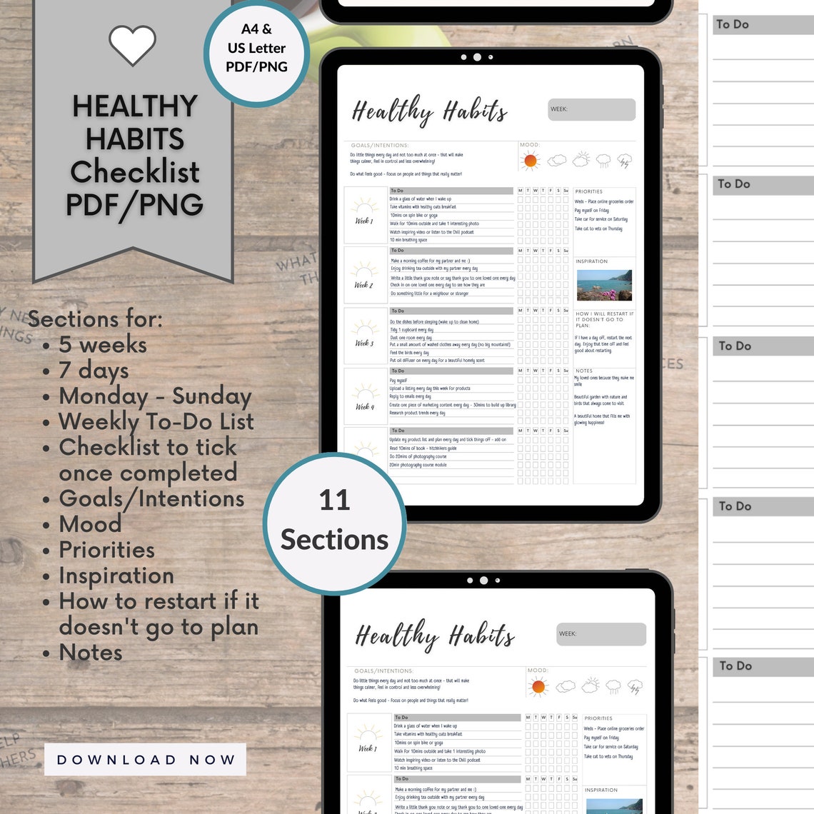 Habit Tracker Template Goodnotes Digital Planner Weekly Habit Healthy ...