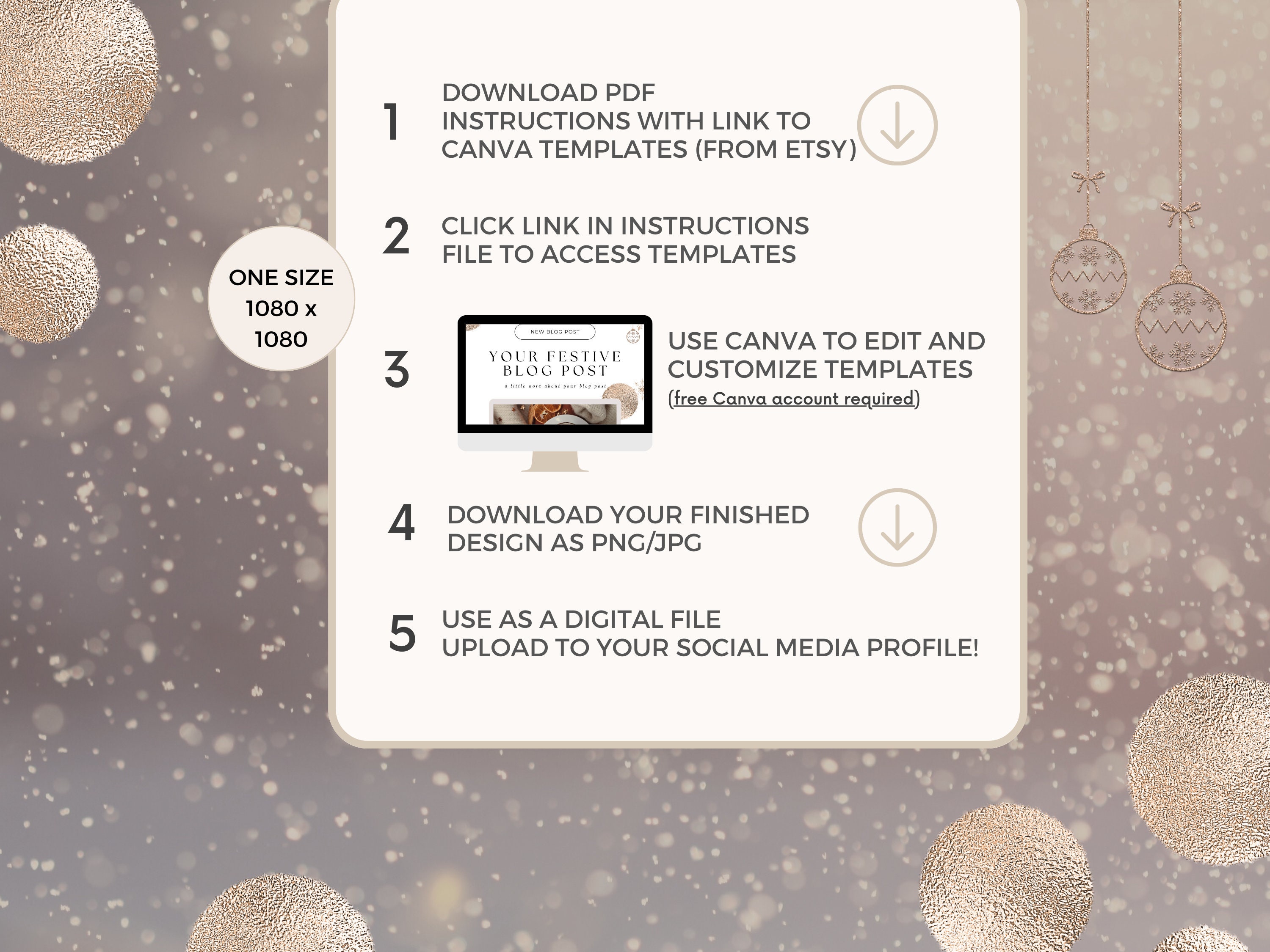 Christmas Social Media Posts for Business, Holiday Stories Editable ...