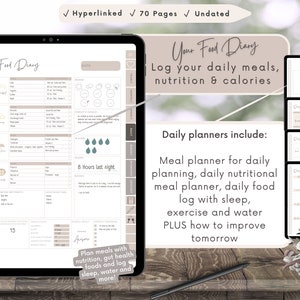 Digital Meal Planner and Recipe Book, Meal Prep, Goodnotes Food Journal ...