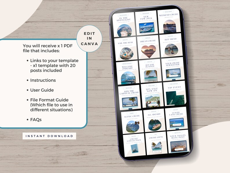 Travel Agent Social Media Posts Bundle Template, Cruise Flyer Posts ...