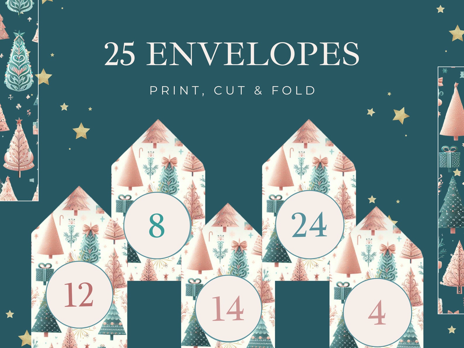 Advent Calendar Kit Printable DIY, Activities Cards, Christmas ...