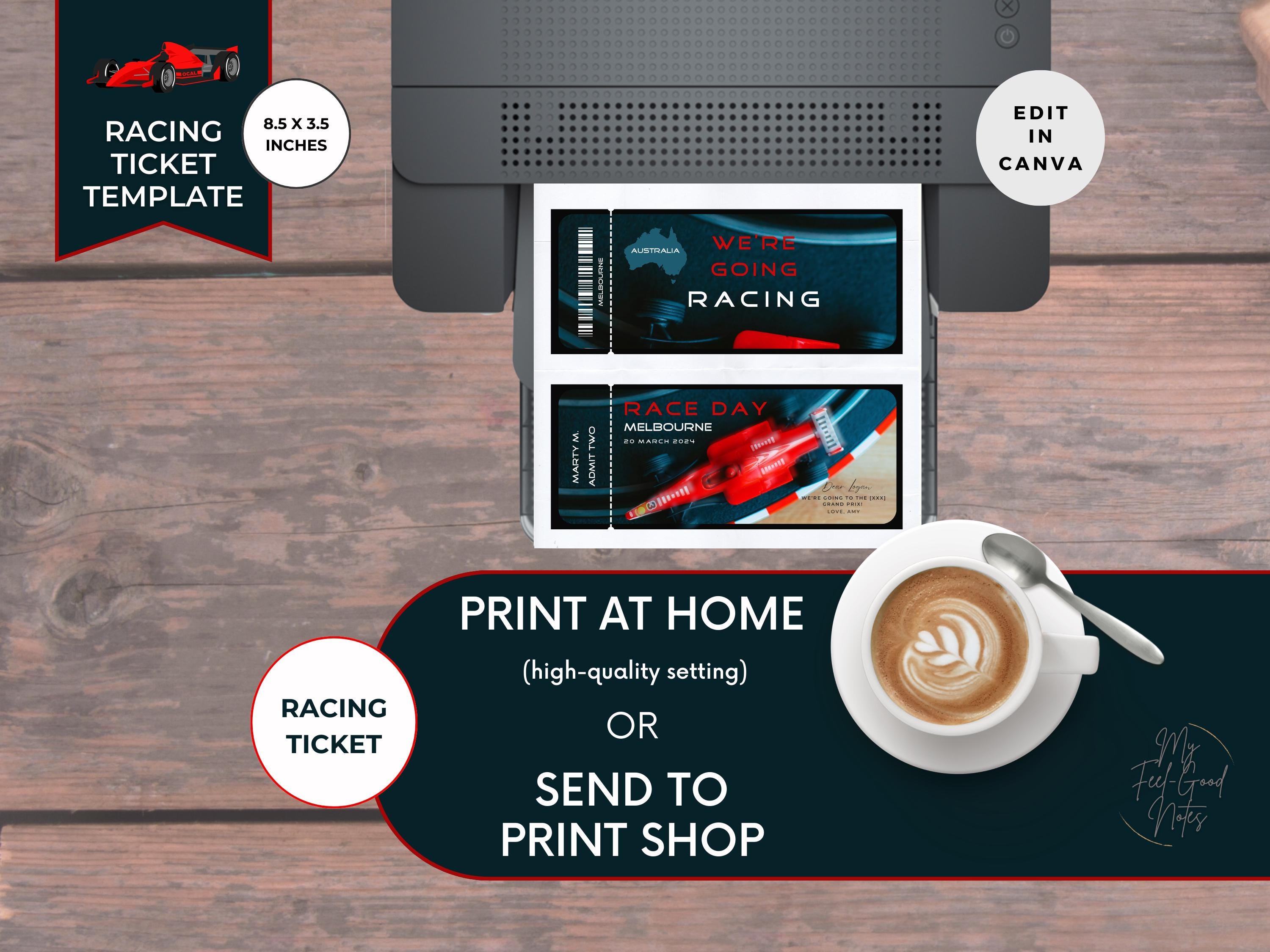 Car Racing Tickets, Race Car Template, Car Motorsport, Grand Prix ...