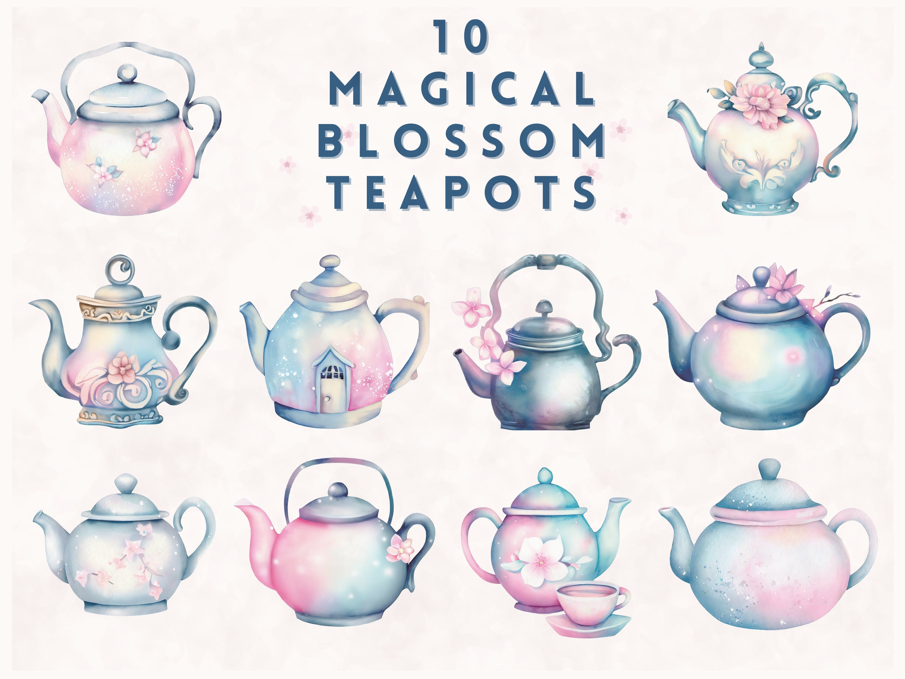 Watercolor PNG Teapot, Clipart, Tea Cup Art, Tea Party PNG, Individual ...