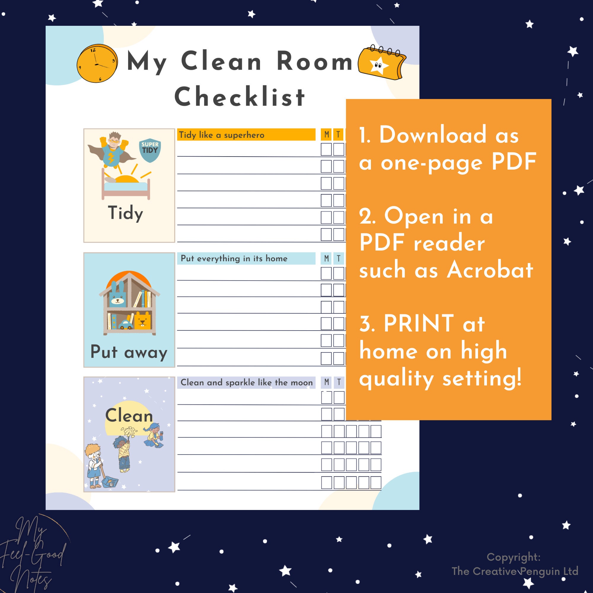 Cleaning Checklist Boy Room | Family Chore Chart for Kids Pictures ...