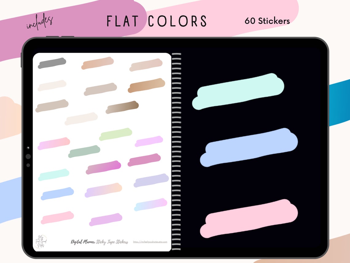 Digital Stickers Note Taking Goodnotes Sticky Notes Planner - Etsy