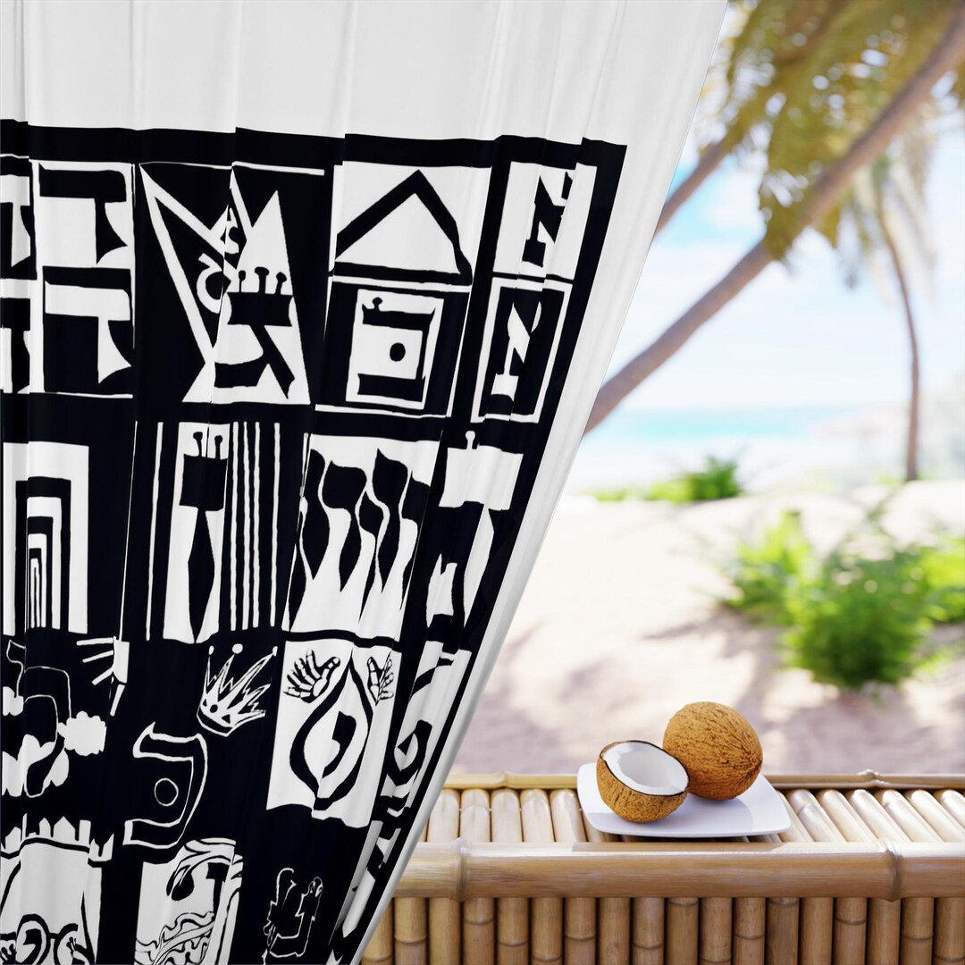 Aleph Beis Nursary Curtains - Etsy