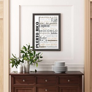 Puerto Rico Food Sign Printable Wall Art Traditional Puerto Rican ...