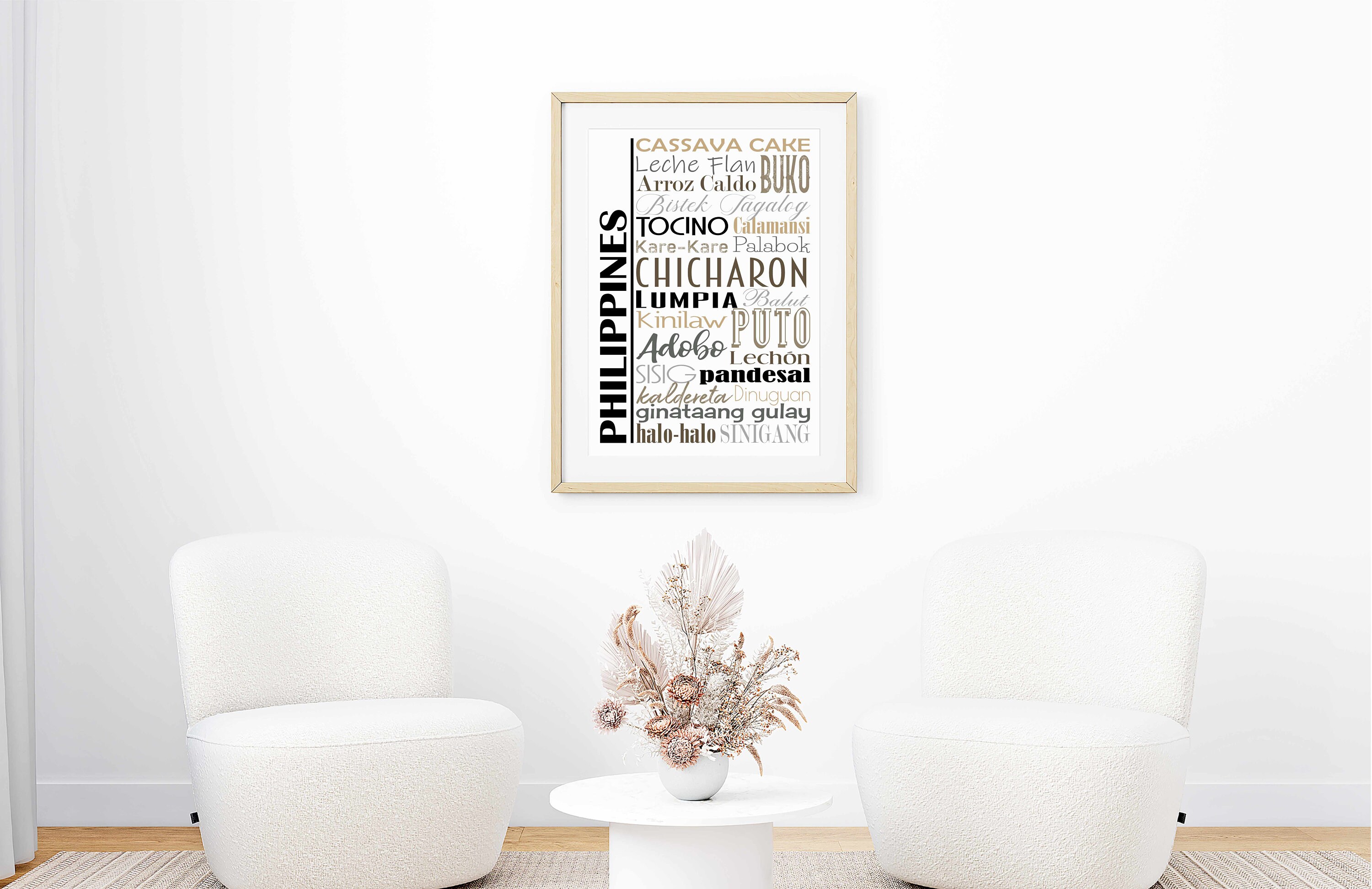 Philippines Food Sign Printable Wall Art Traditional Filipino Dishes ...