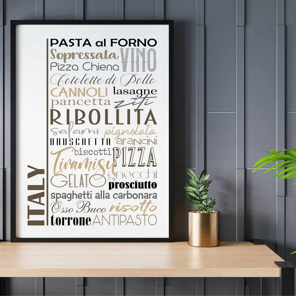 Printable Italian Word Art - Etsy