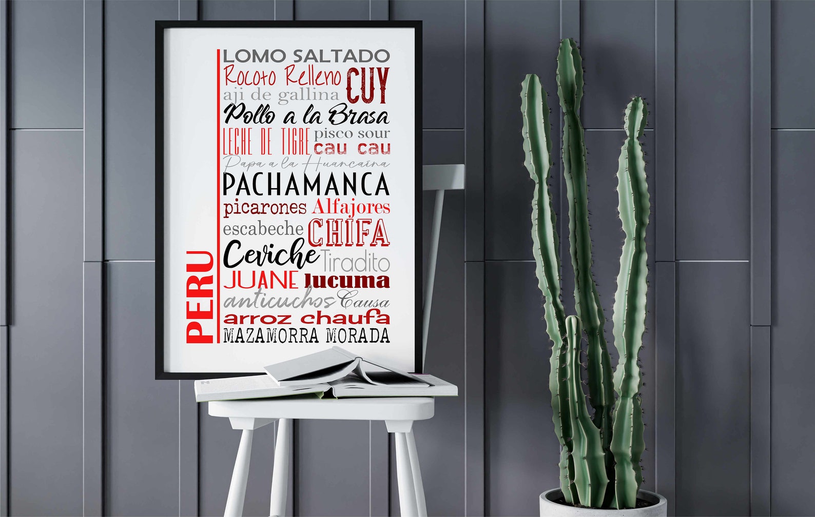 Peru Food Sign Printable Wall Art Traditional Peruvian Dishes Food List ...