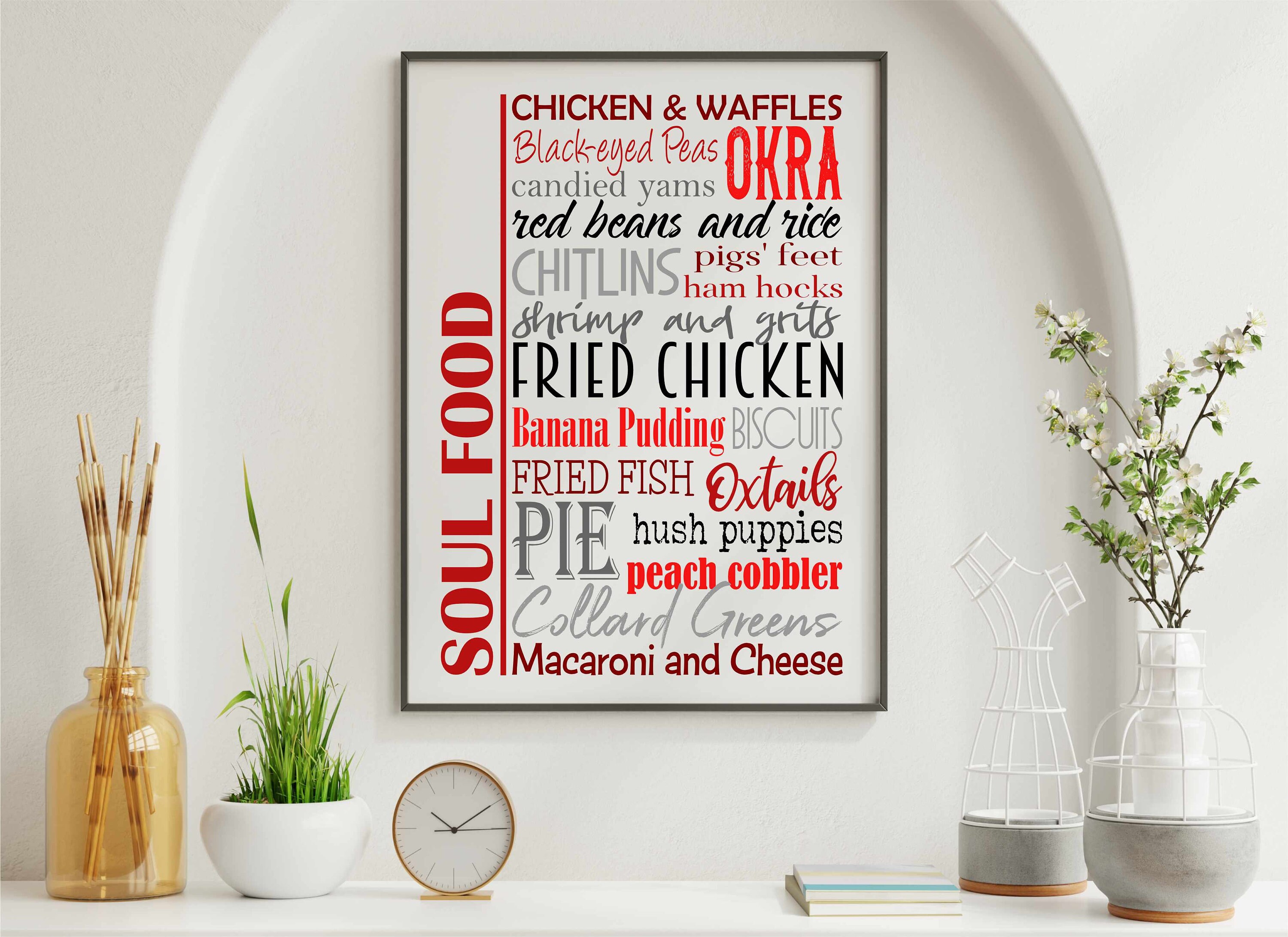 Soul Food Sign Printable Wall Art Traditional Southern Soul - Etsy