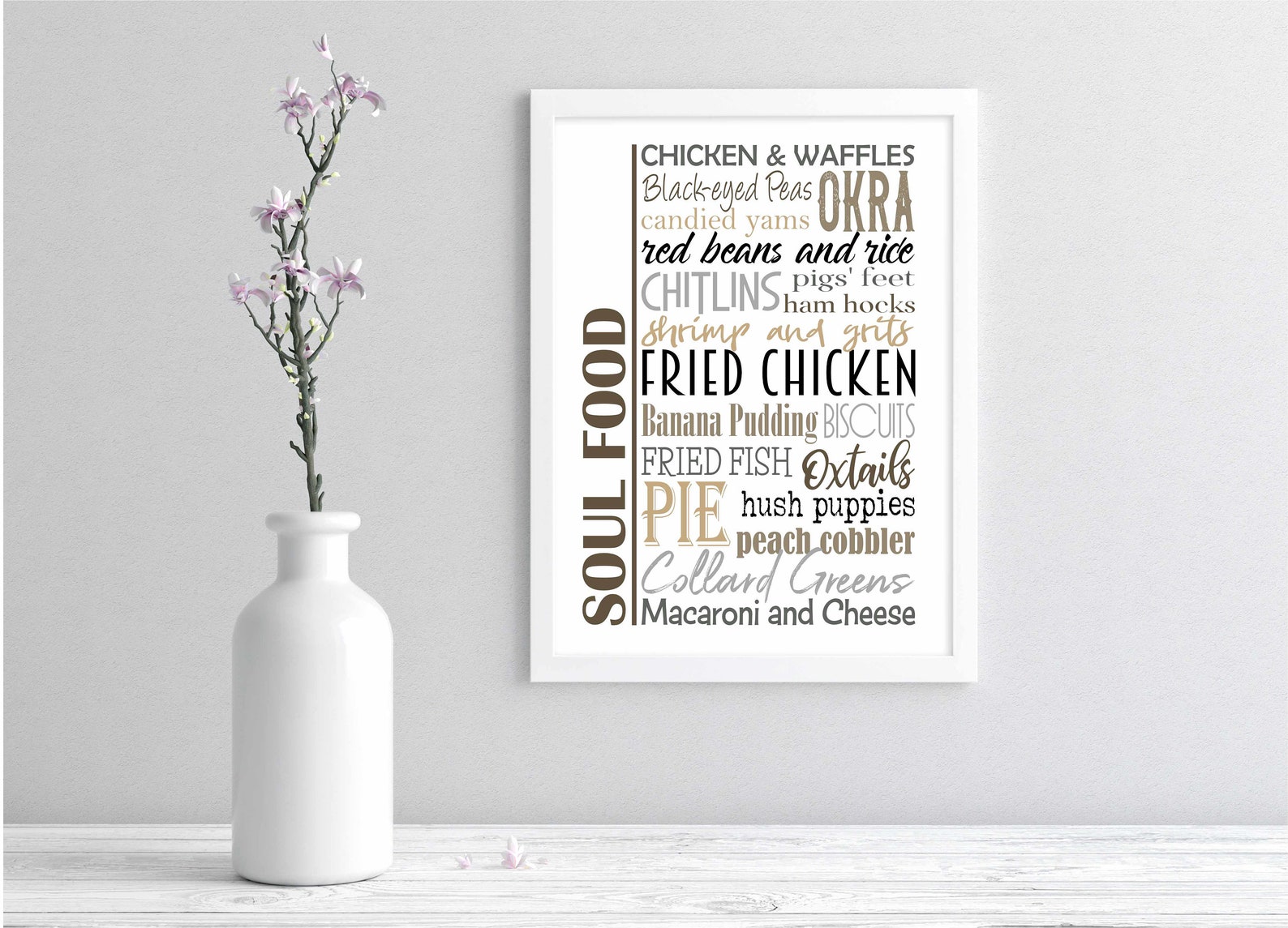 Soul Food Sign Printable Wall Art | Traditional Southern Soul Food ...