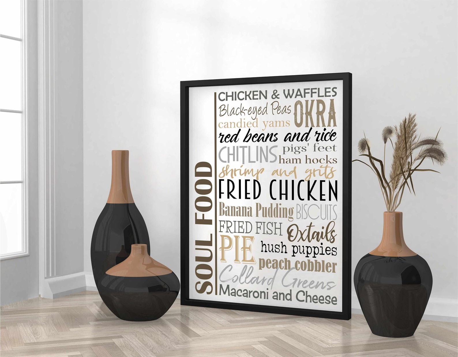 Soul Food Sign Printable Wall Art | Traditional Southern Soul Food ...