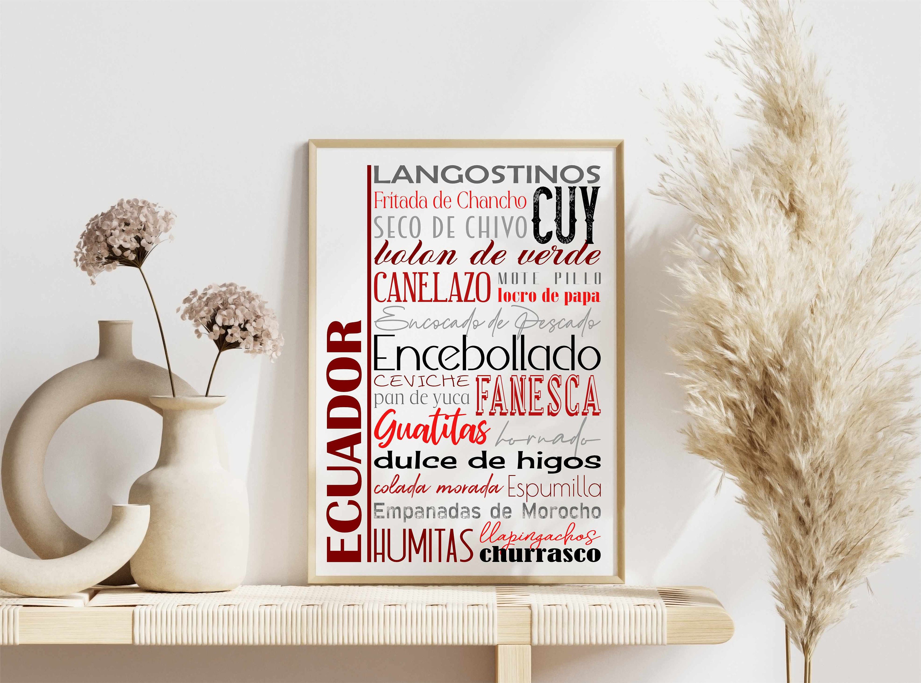 Ecuador Food Sign Printable Wall Art Traditional Ecuadorian - Etsy
